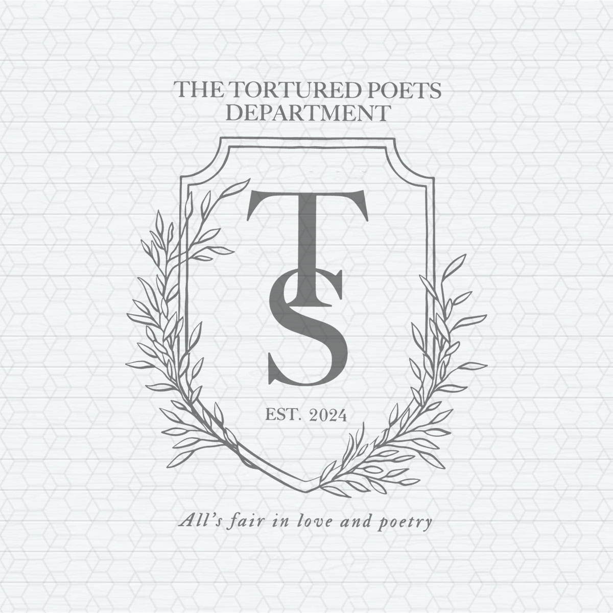 The Tortured Poets Department Emblem Crest SVG | Inspire Uplift