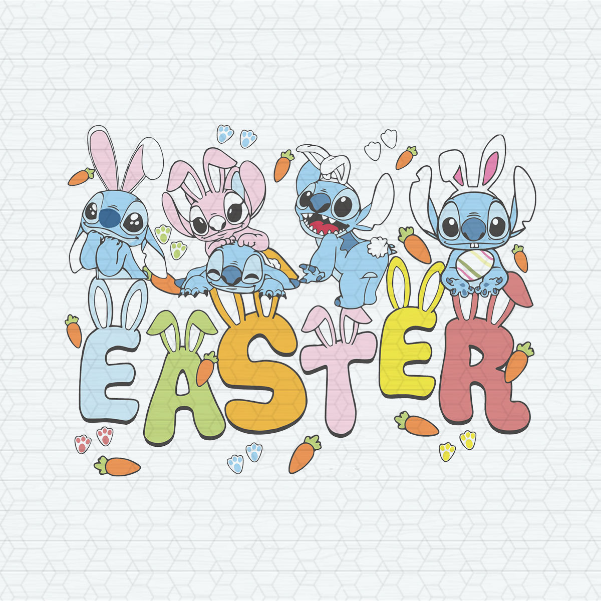 Retro Disney Lilo Stitch Easter SVG | Inspire Uplift