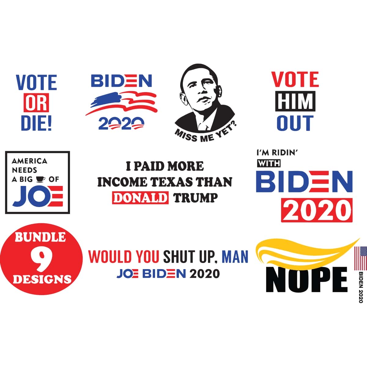 9 Files USA Election Bundle SVG USA Election SVG Barack Obam | Inspire ...