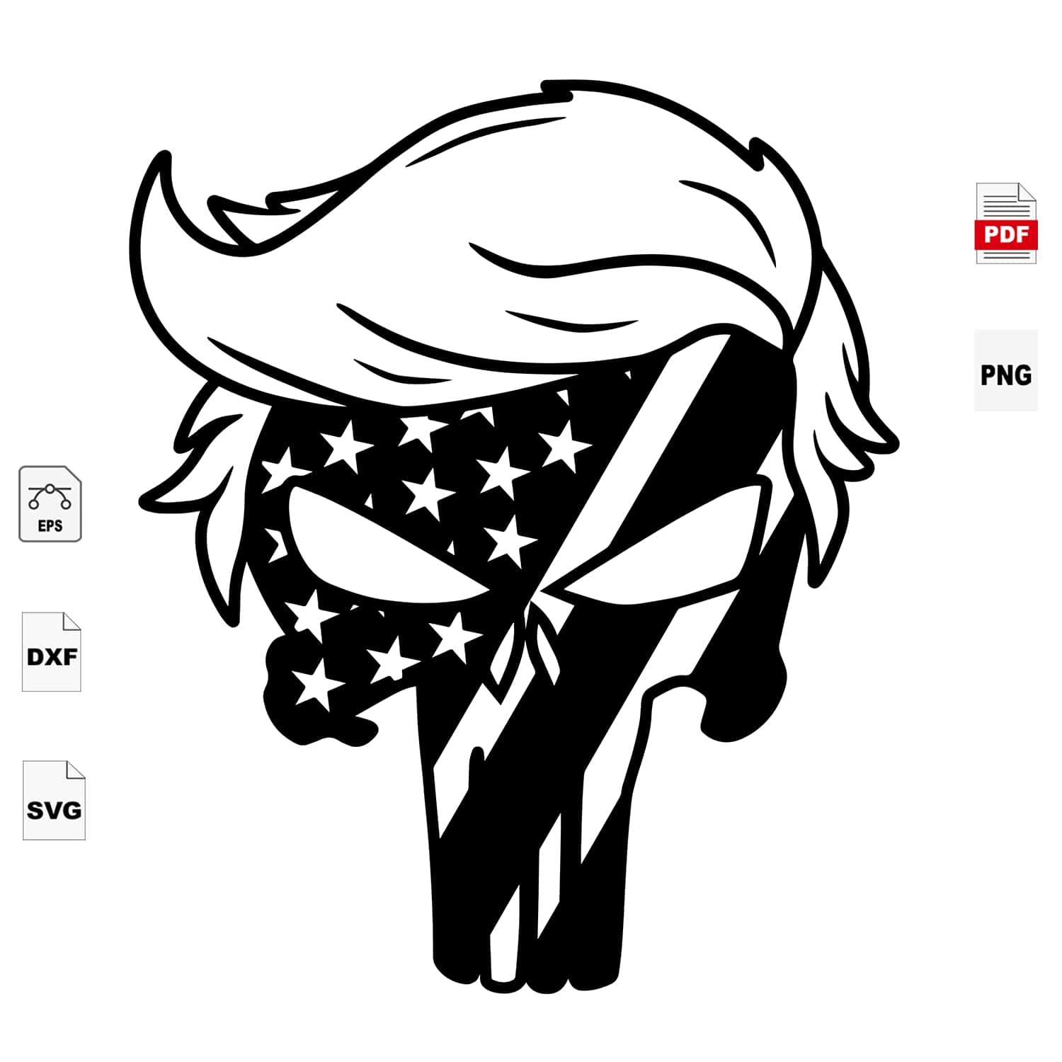 Trump Punisher SVG Trump Sticker Trump Decal President Trum1 | Inspire ...