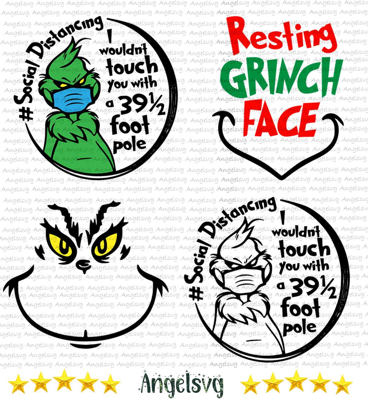 Grinch Bundle Svg, Grinch Svg, Grinch Face Svg | Inspire Uplift