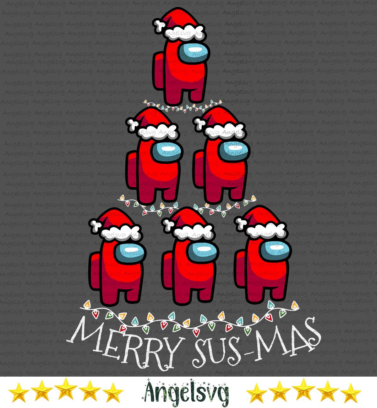 Merry Susmas Among Us Christmas Tree Svg, Christmas Svg | Inspire Uplift