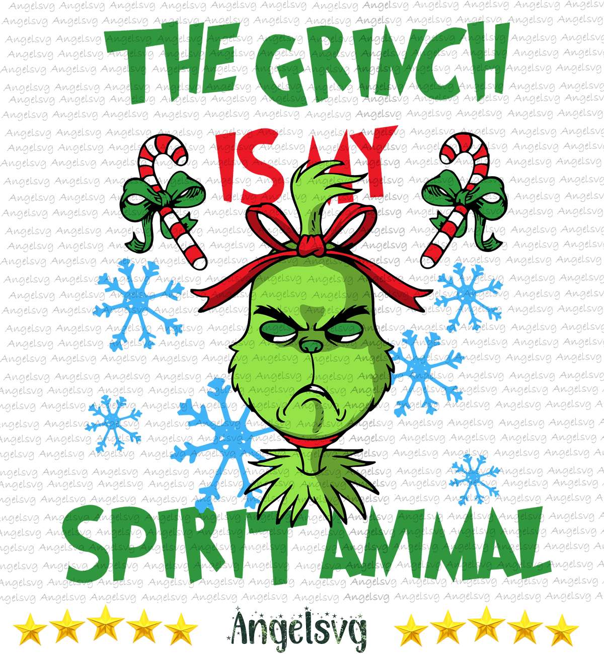 The Grinch Is My Spirit Animal Svg, Christmas Svg | Inspire Uplift