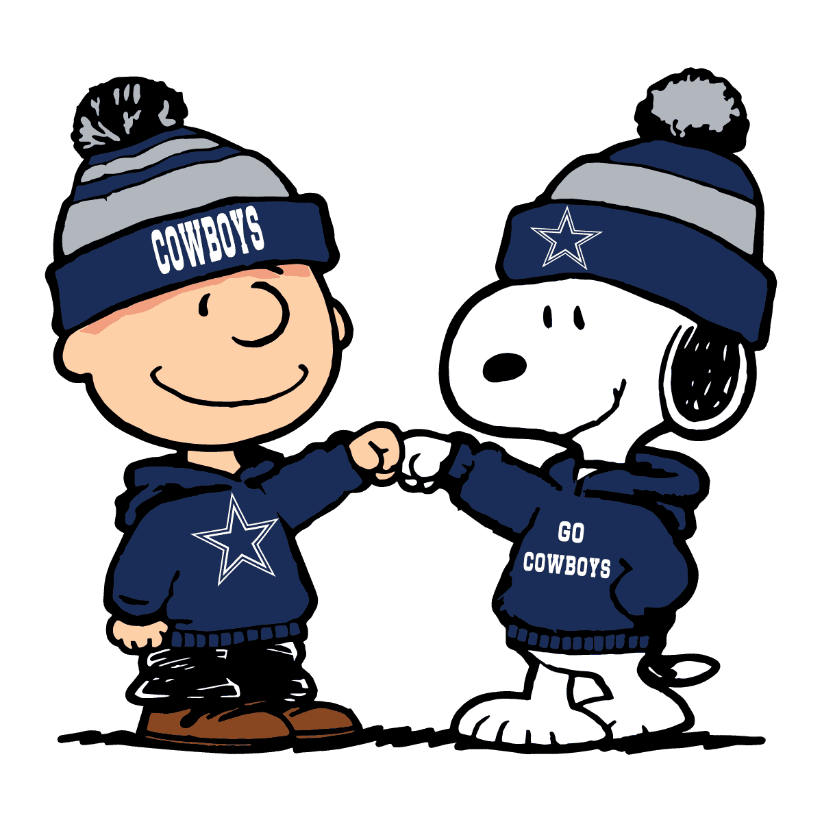 Charlie Brown And Snoopy Go Cowboys SVG | Inspire Uplift