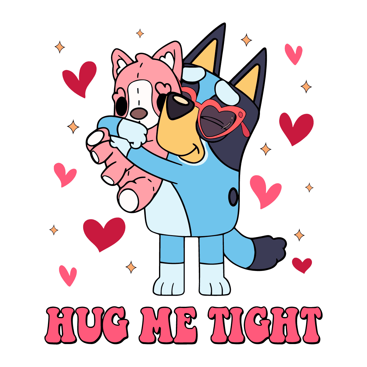 Bluey Valentine Hug My Tight SVG | Inspire Uplift