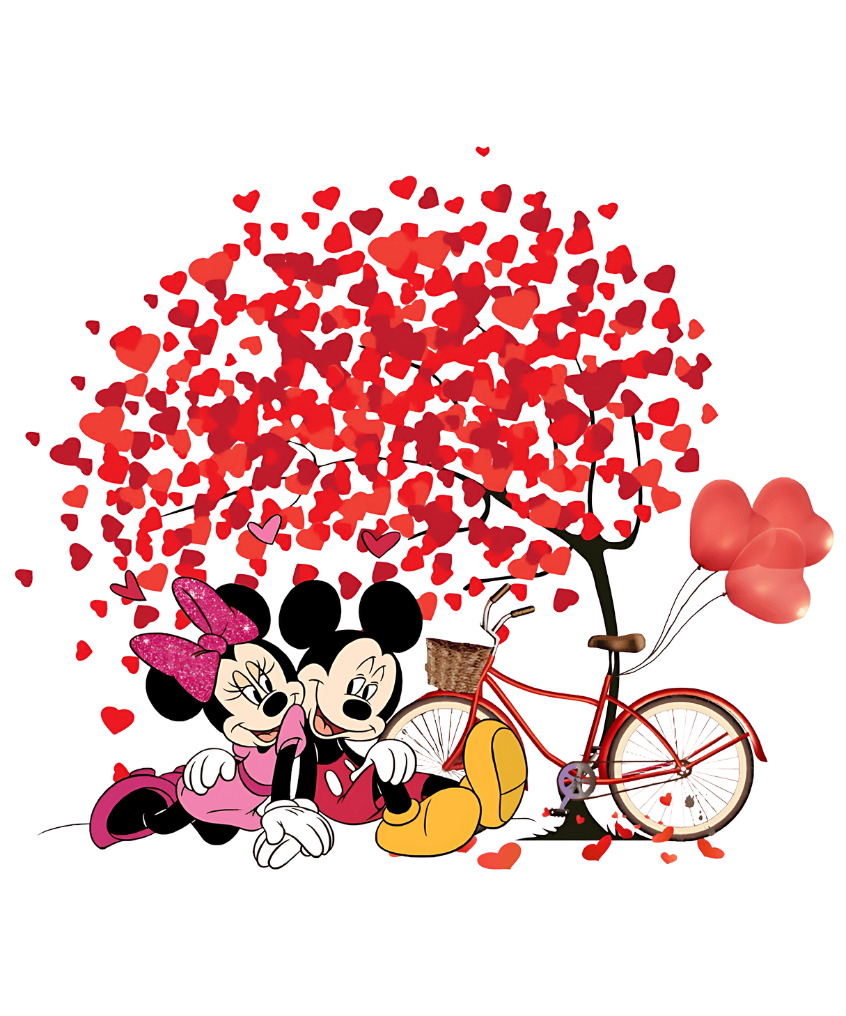 Mickey And Minnie Tree Love PNG | Inspire Uplift