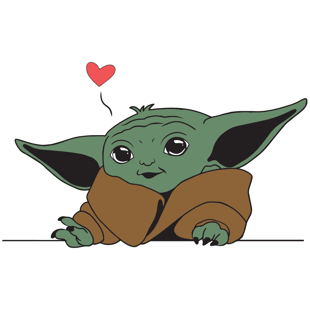 Baby Yoda Love Valentine Star Wars SVG | Inspire Uplift