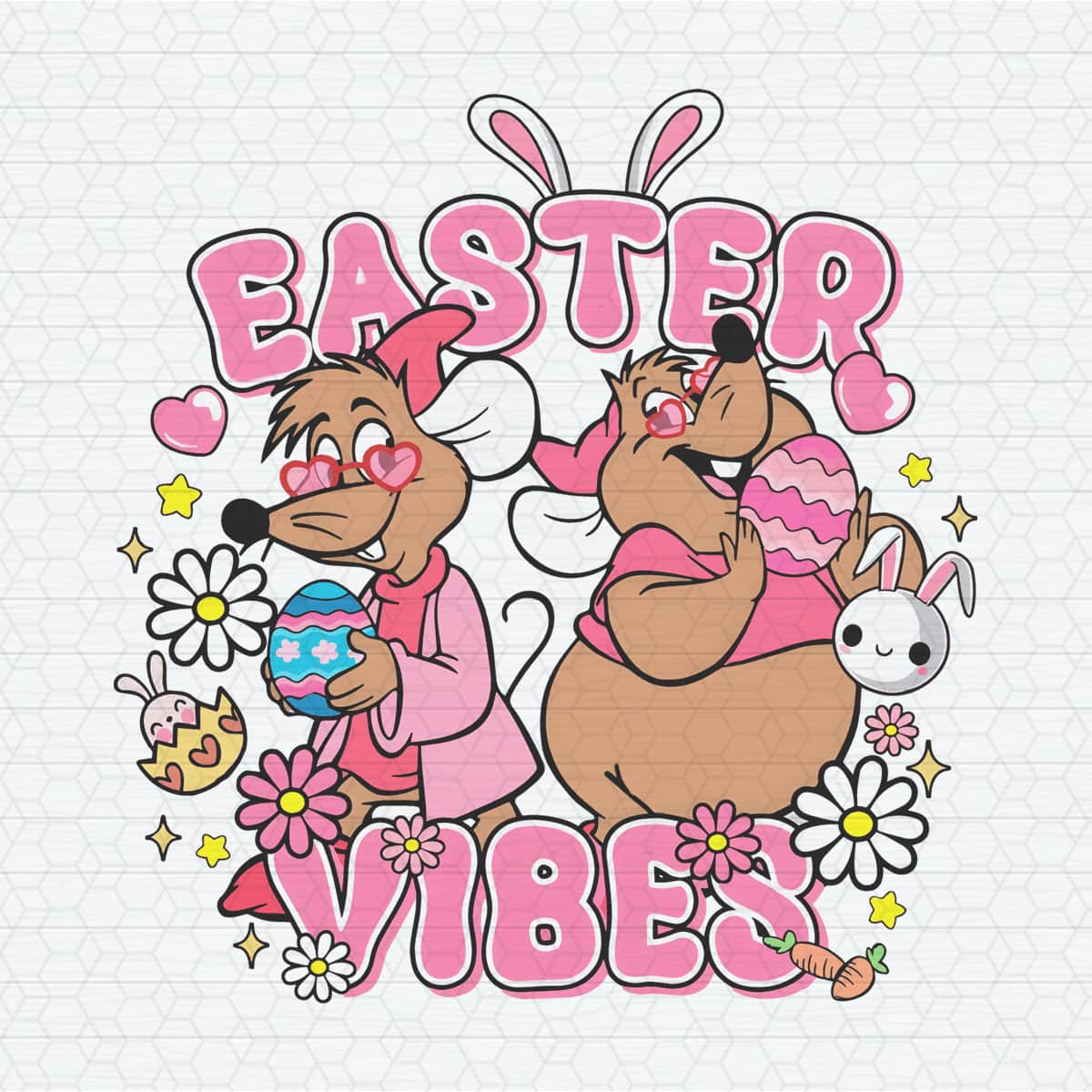 Easter Vibes Cinderella Jaq And Gus Gus PNG | Inspire Uplift