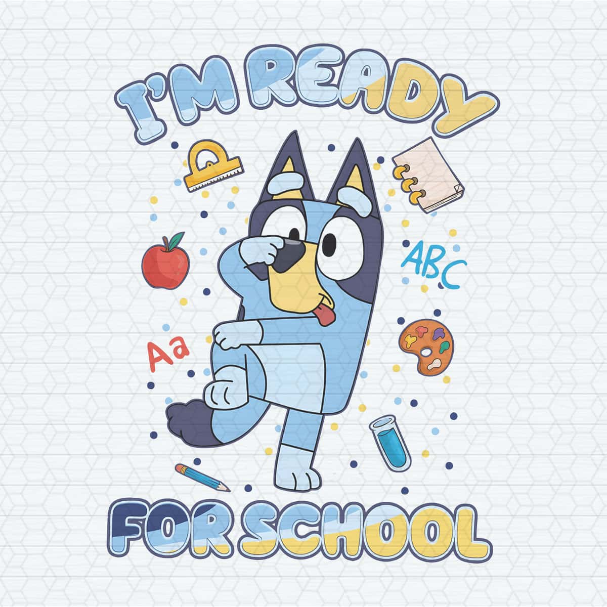 Bluey Bingo I'm Ready For School PNG V2 | Inspire Uplift