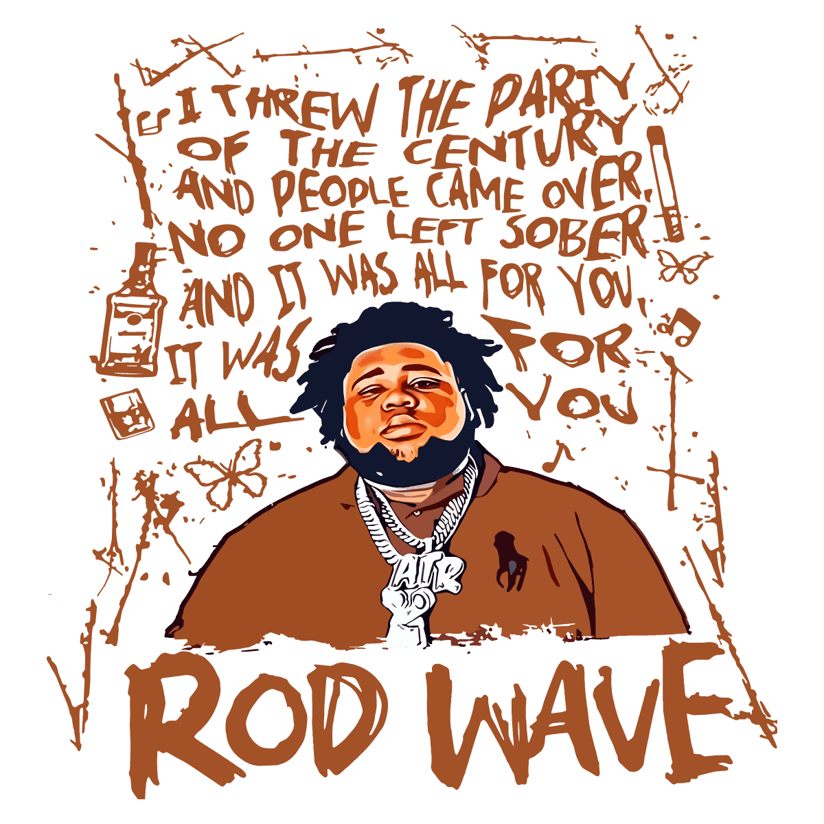 Rapper Rod Wave I Threw The Party PNG | Inspire Uplift