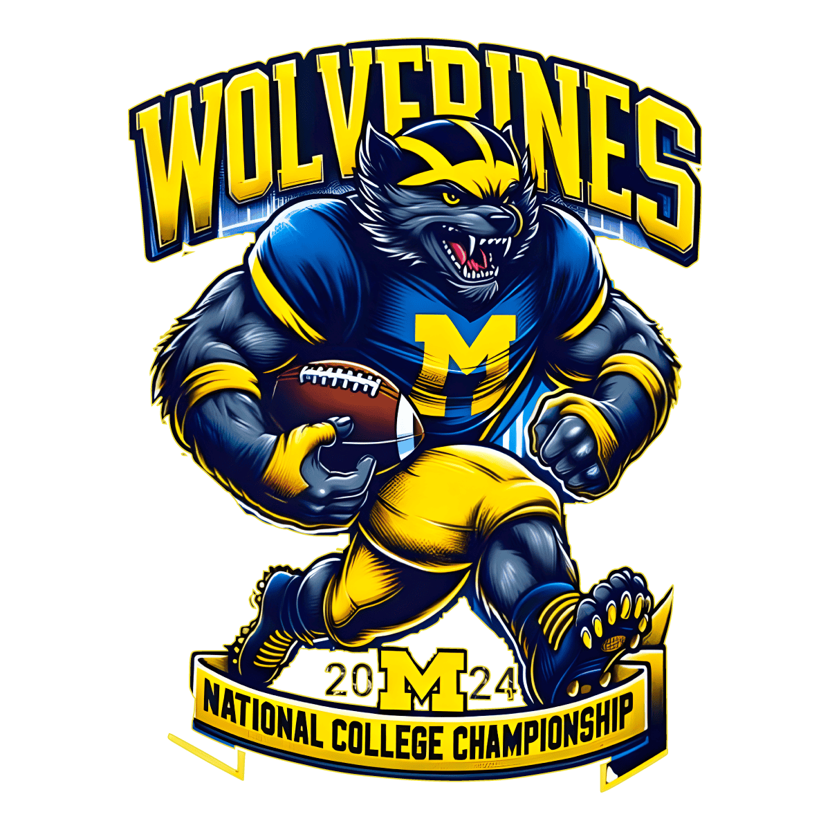 University Of Michigan 2024 National Championship PNG | Inspire Uplift