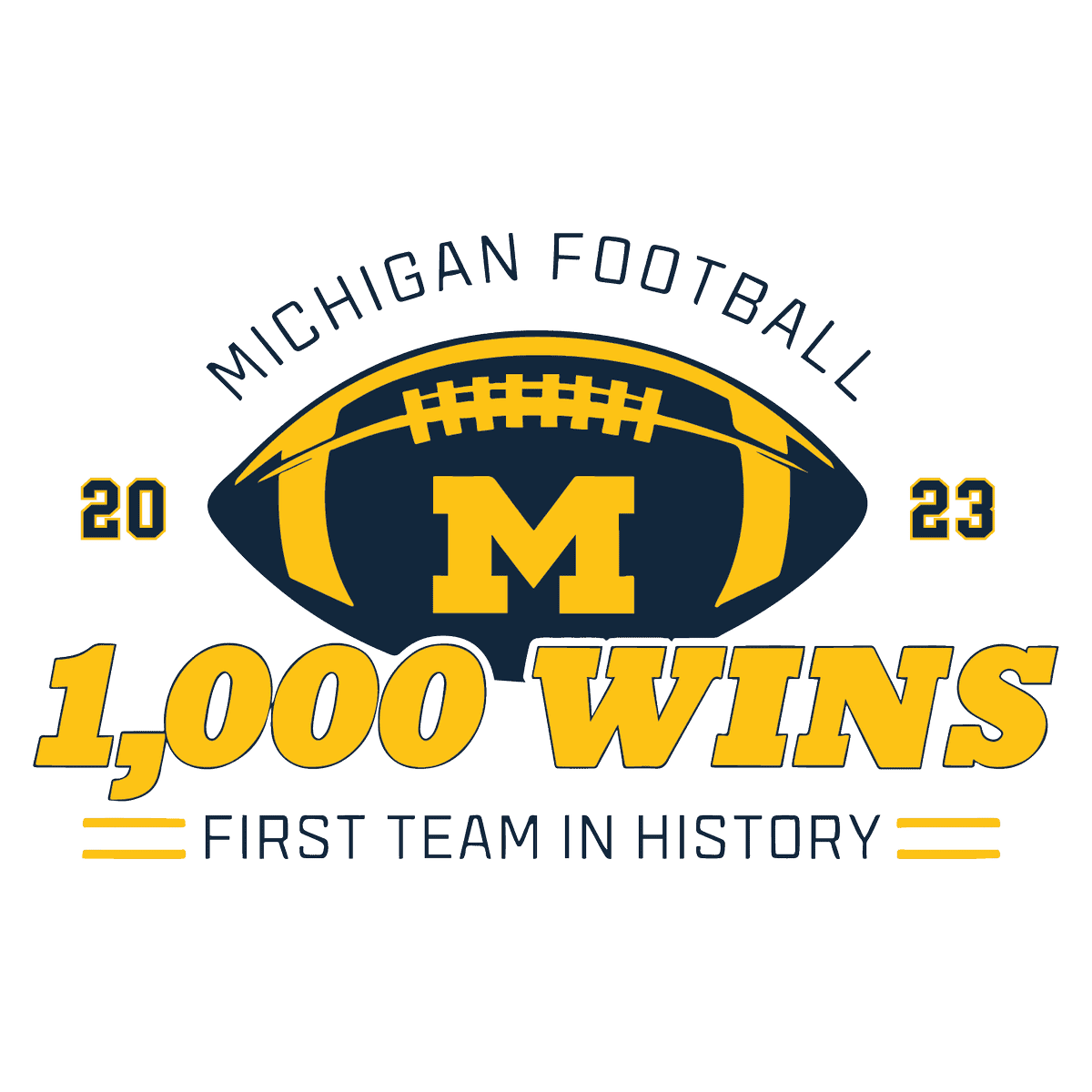 Michigan Football 1000 Wins First Team In History SVG | Inspire Uplift