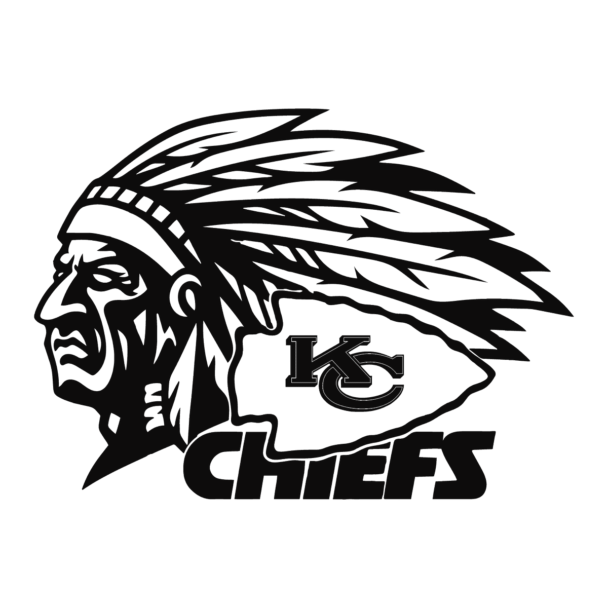 Vintage Chiefs Mascot Kansas City Football SVG | Inspire Uplift