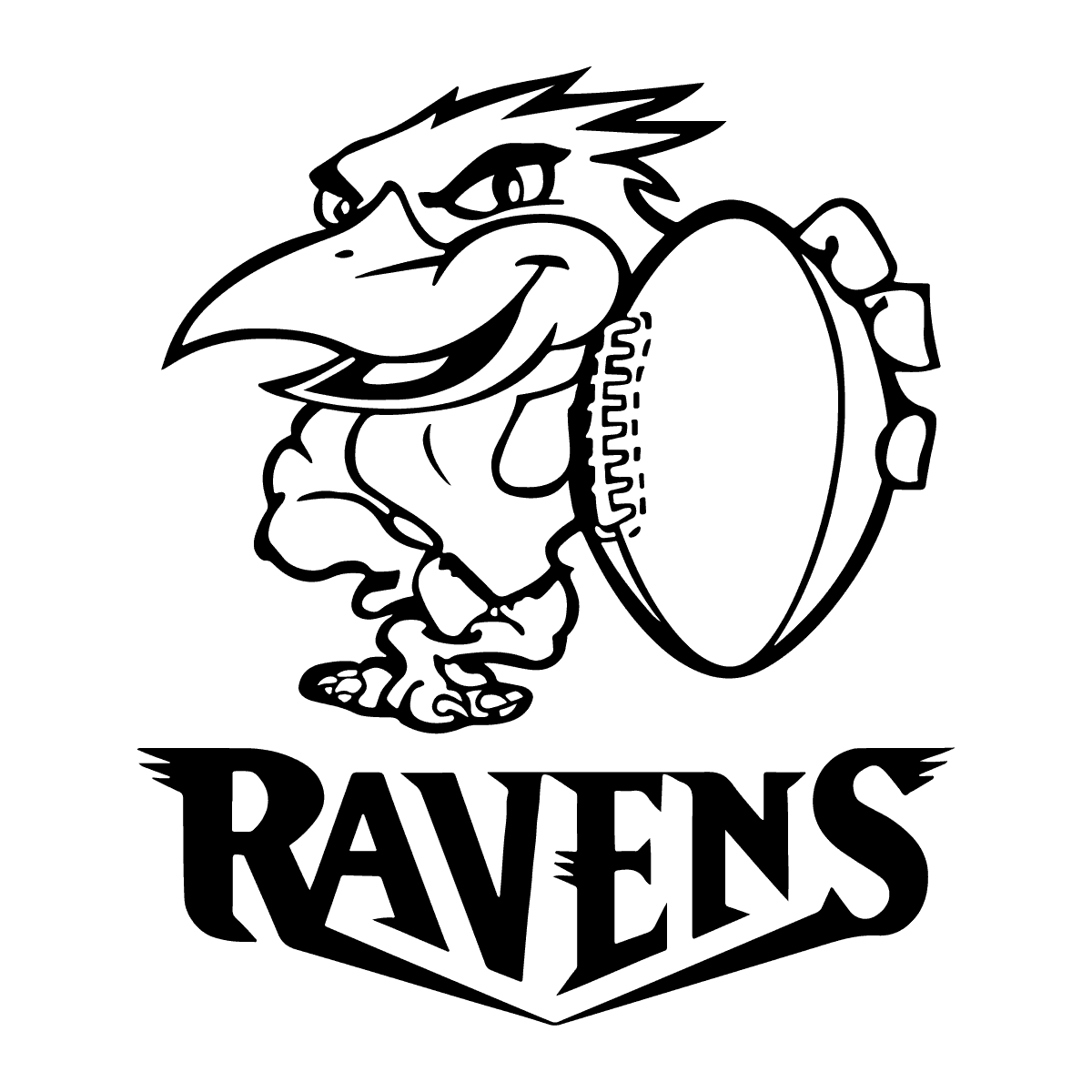 Baltimore Ravens Mascot Football Team SVG | Inspire Uplift