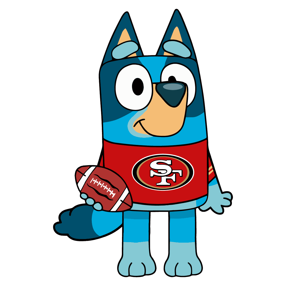 Bluey San Francisco 49ers Football SVG | Inspire Uplift