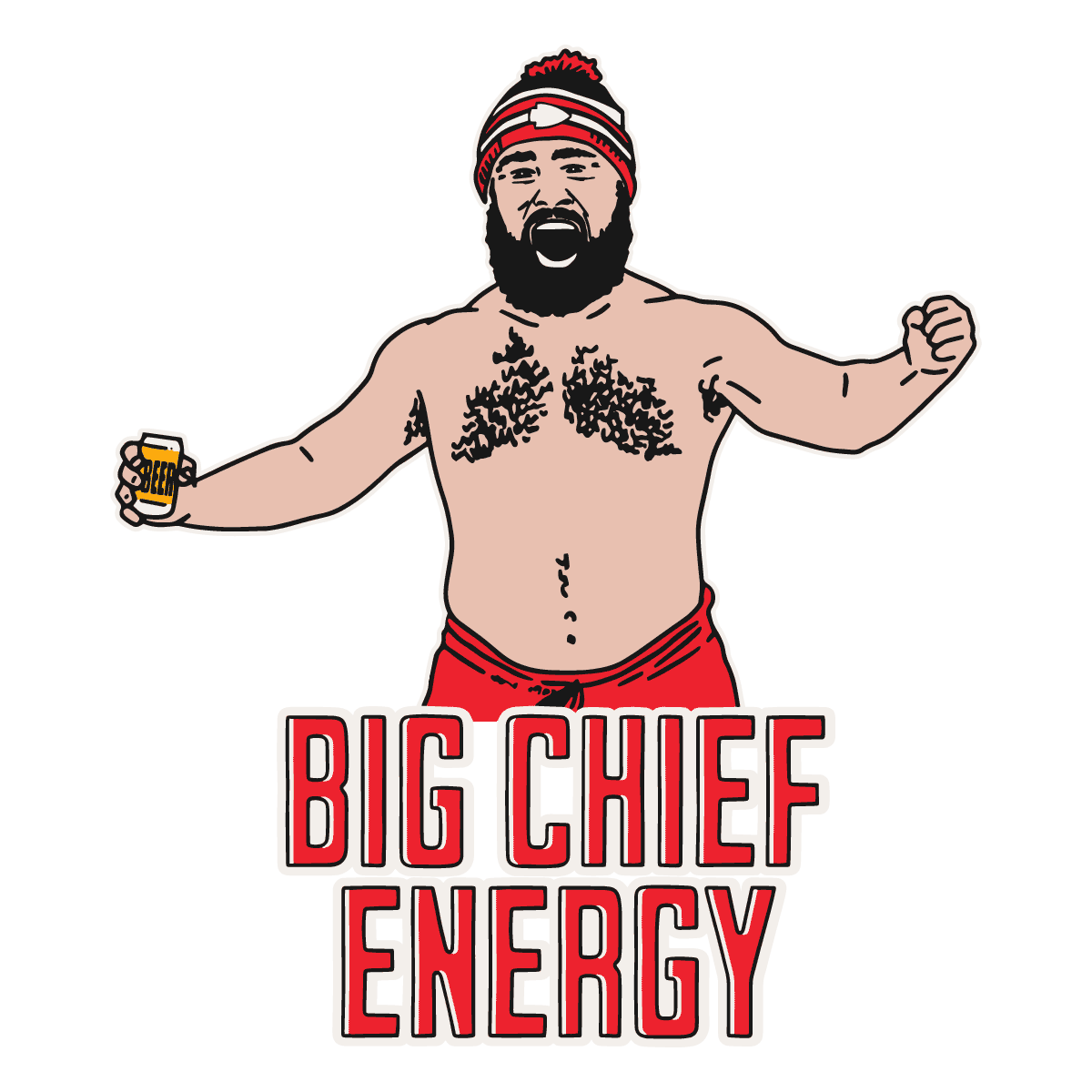 Big Chief Energy Jason Kelce Shirtless SVG | Inspire Uplift