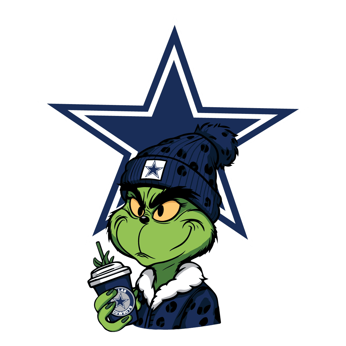 Grinch Dallas Cowboys SVG Digital Download | Inspire Uplift