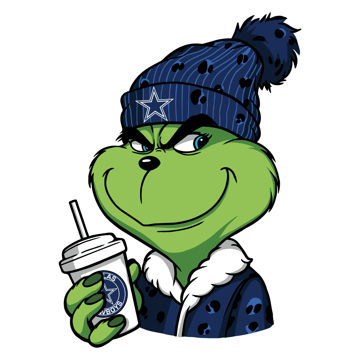 Grinch Dallas Cowboys Logo SVG Digital Download | Inspire Uplift