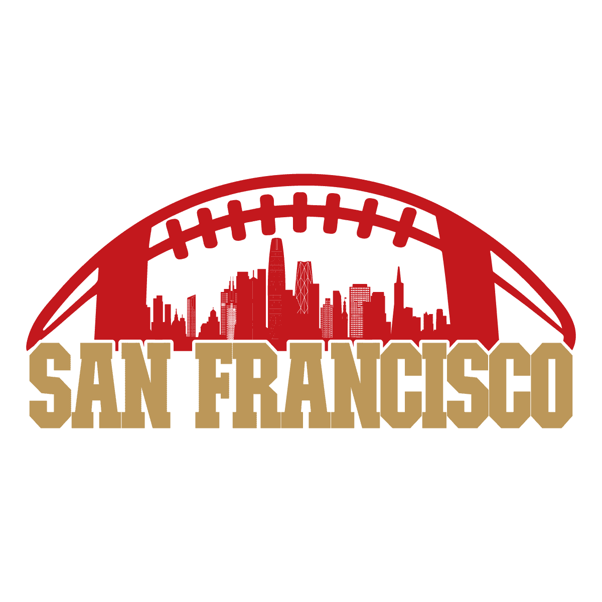 San Francisco Football Skyline SVG Digital Download Untitled | Inspire ...
