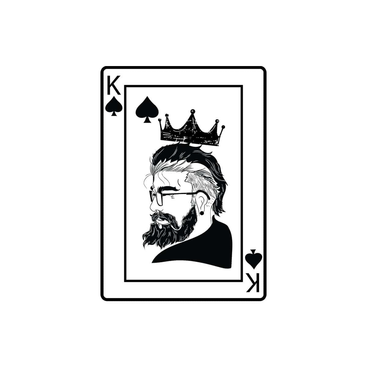 Trump Card SVG King Cards SVG Black Men SVG Spades Beard Man | Inspire ...