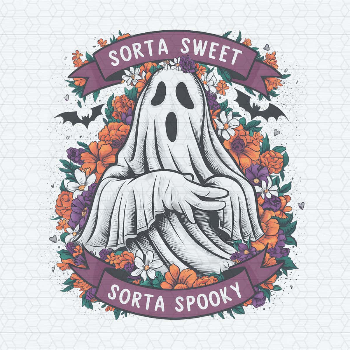 Horror Ghost Sorta Sweet Sorta Spooky PNG | Inspire Uplift