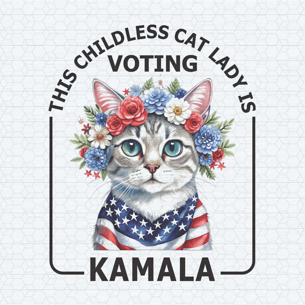 This Childless Cat Lady Is Voting Kamala PNG | Inspire Uplift