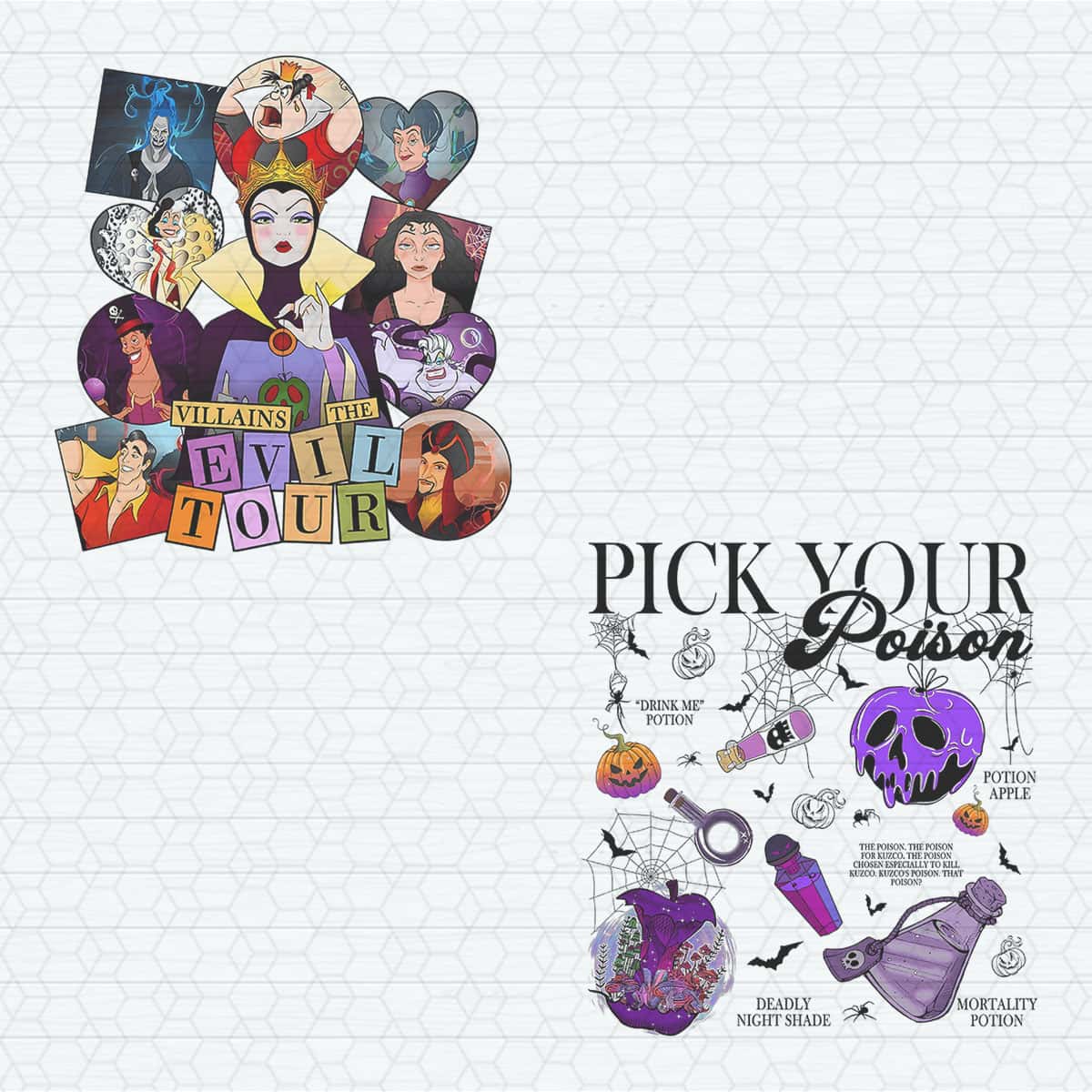 Villains The Evil Tour Pick Your Poison PNG | Inspire Uplift
