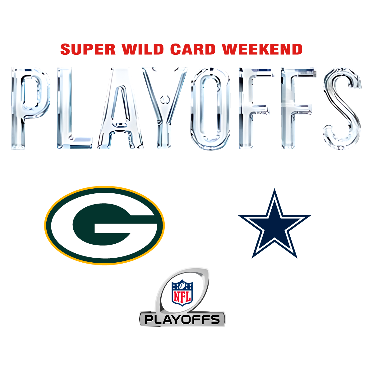 Packers Vs Cowboys 2023 Super Wild Card Playoffs PNG - Inspire Uplift