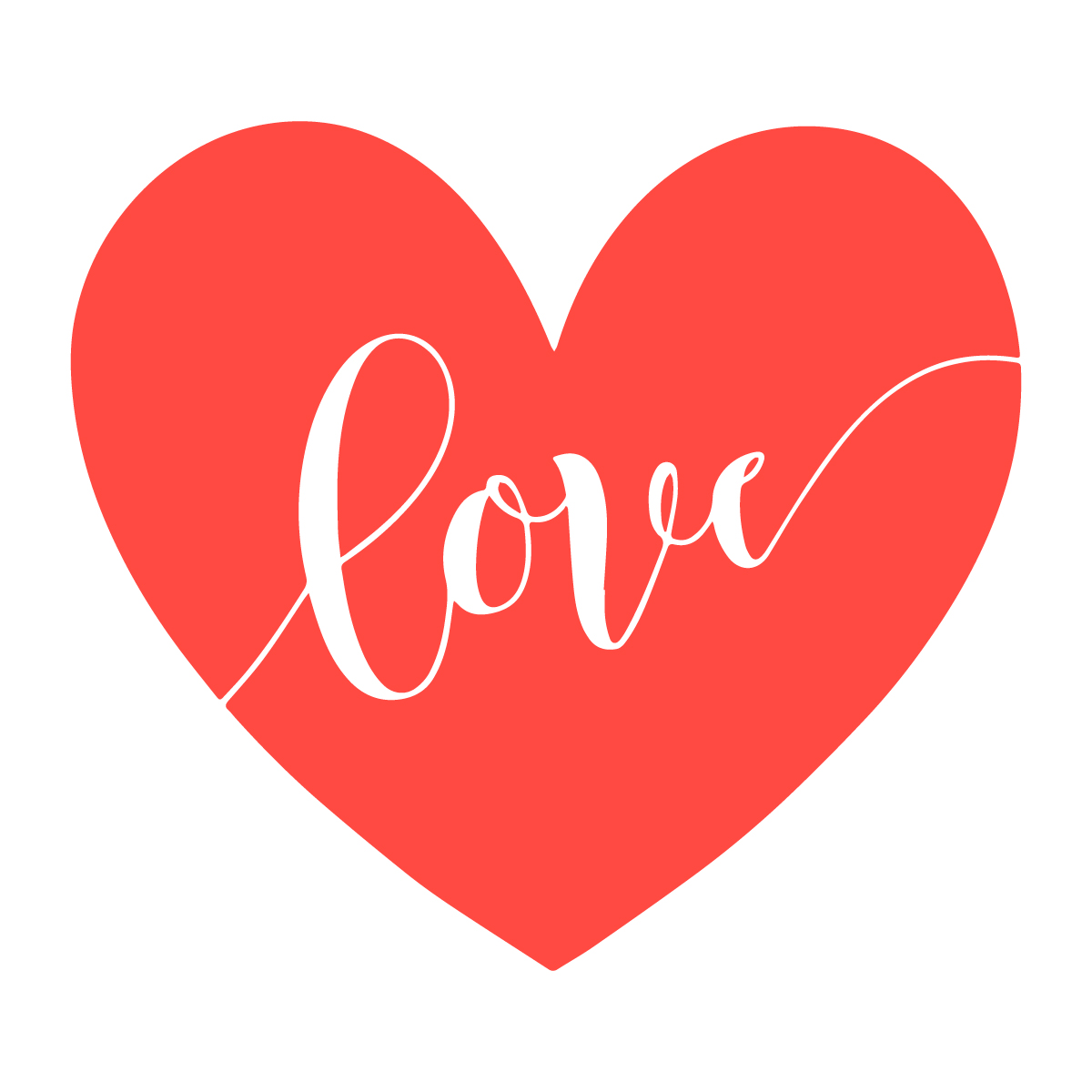 Heart SVG Heart Cutting Love SVG Heart Red Heart PNG Digital - Inspire ...