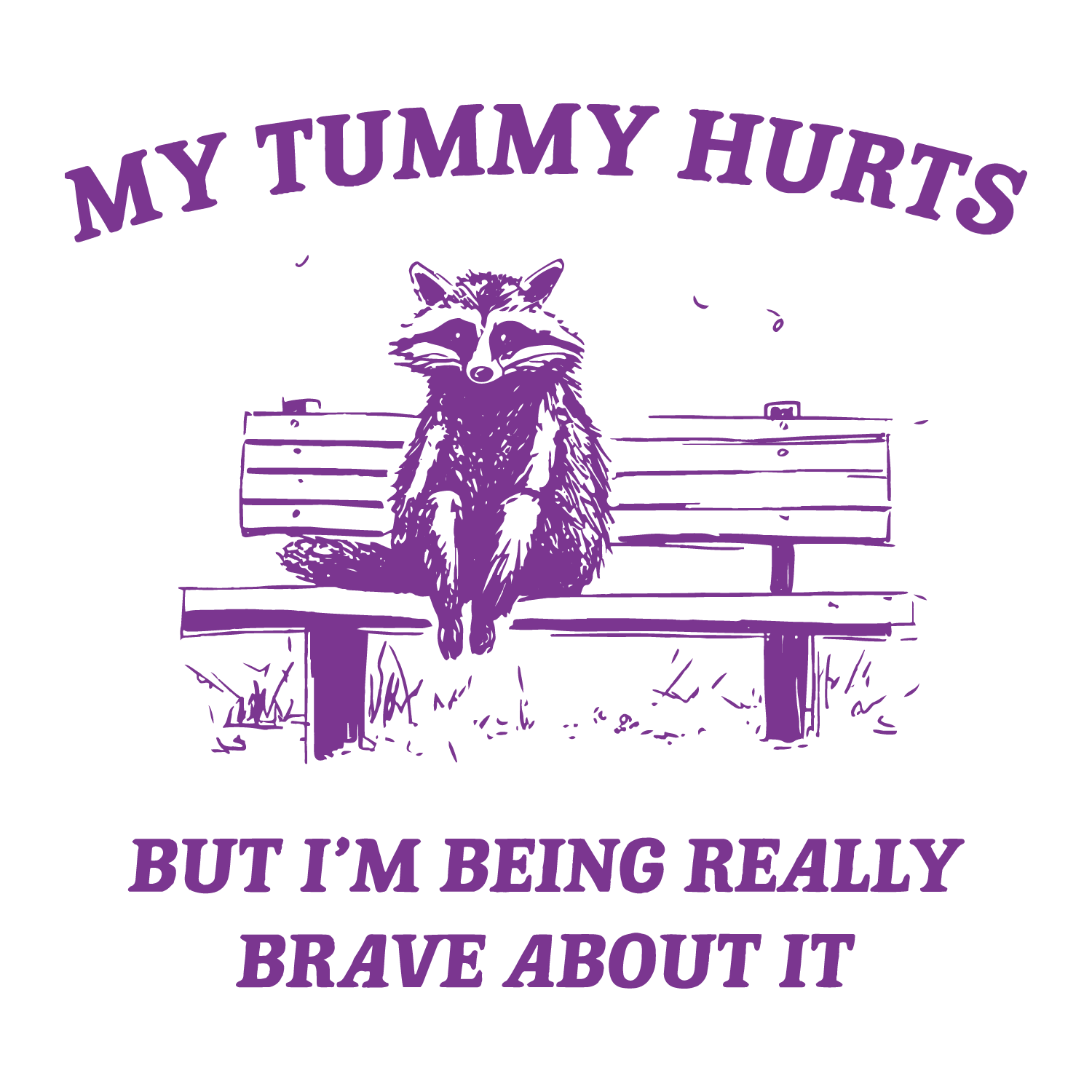 My Tummy Hurts Raccoon Meme SVG | Inspire Uplift
