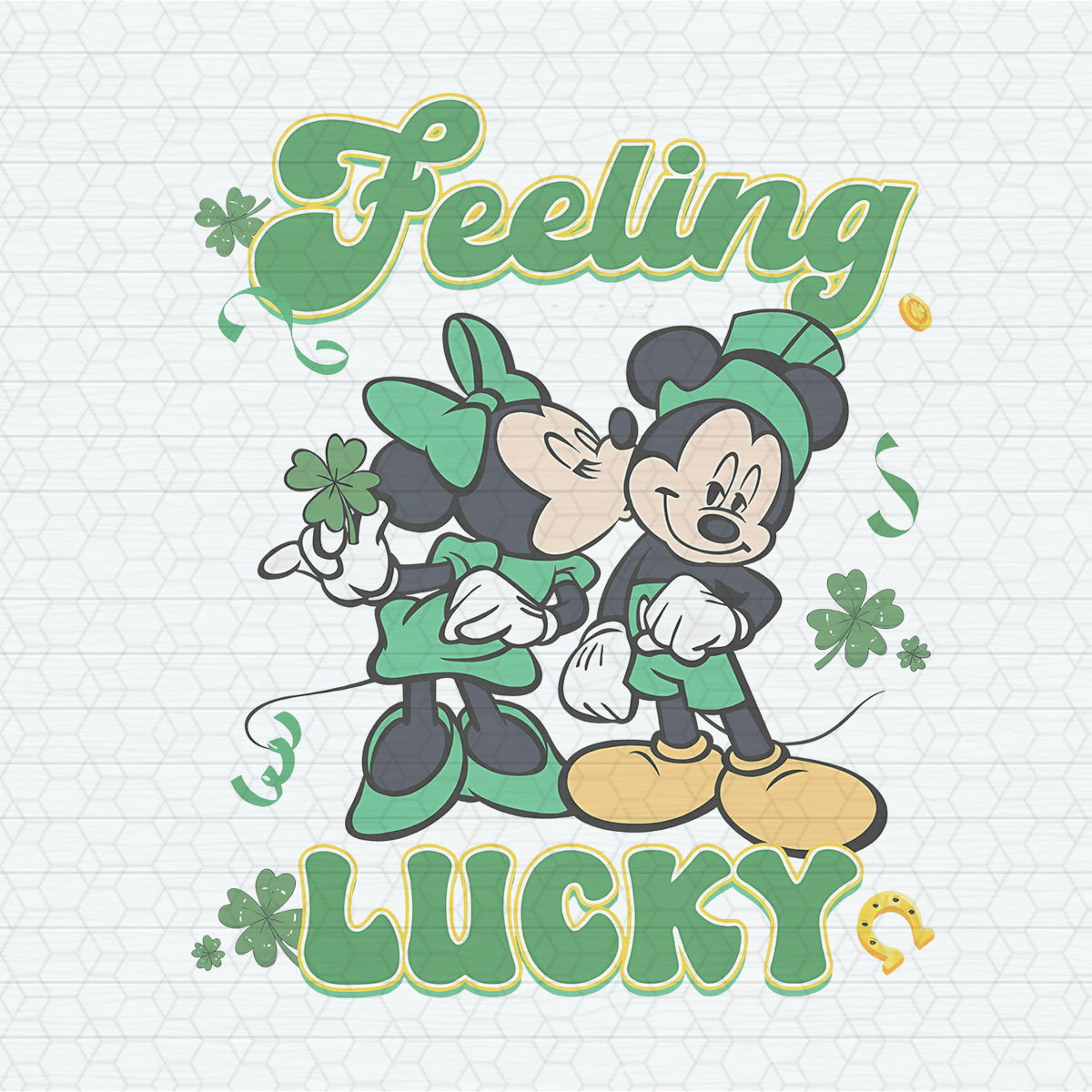 Cute Feeling Lucky Mickey Minnie Couple PNG | Inspire Uplift