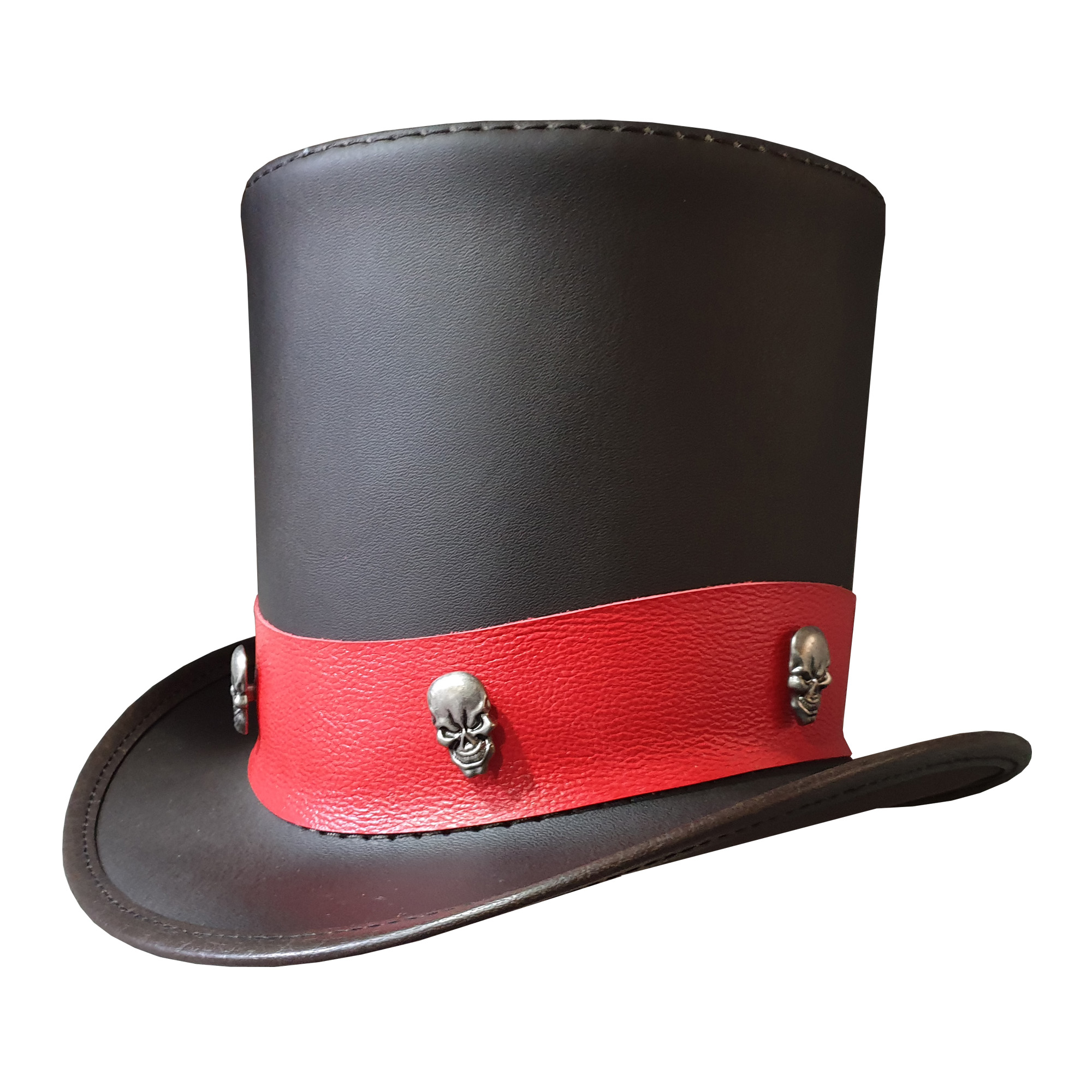Ringmaster Brown Leather Top Hat | Inspire Uplift