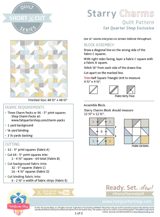 Starry Charms Quilt Pattern PDF | Inspire Uplift
