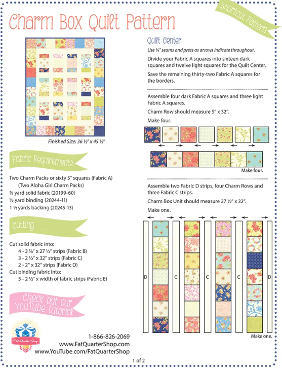 Charm Box Shortcut Quilt Pattern PDF | Inspire Uplift