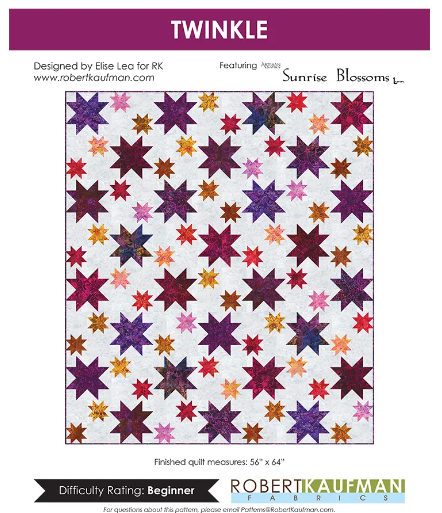 "Starry Serenity: Twinkle Quilt Pattern - PDF Cosmic Comfort | Inspire Uplift