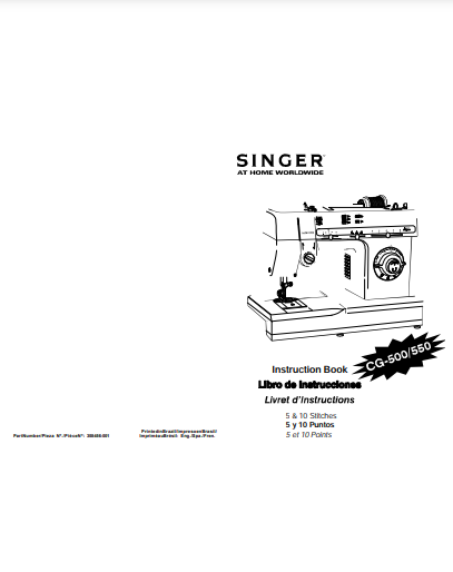 SINGER CG-500 550 Commercial Grade INSTRUCTION BOOK, WORKBOO | Inspire ...