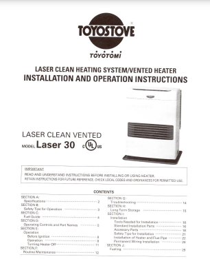 Toyostove Toyotomi Laser 30 Installation And Operation Instr - Inspire ...