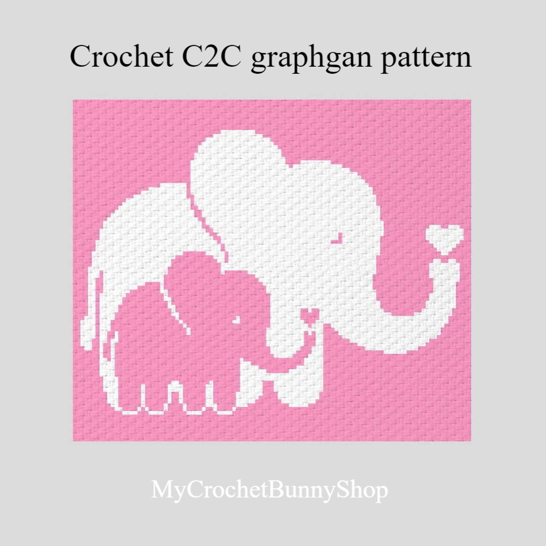 Crochet C2C Elephants blanket pattern PDF | Inspire Uplift