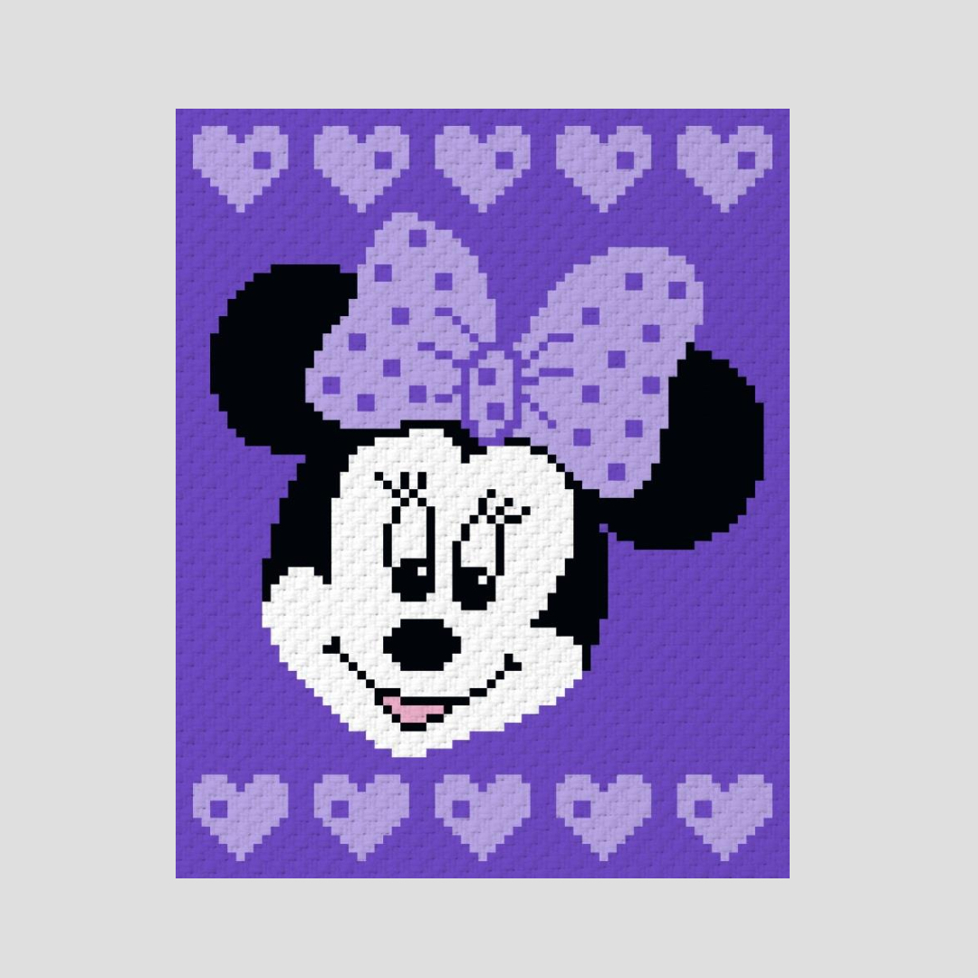 Minnie Mouse Crochet Blanket Crochet Three Color Granny Stripe