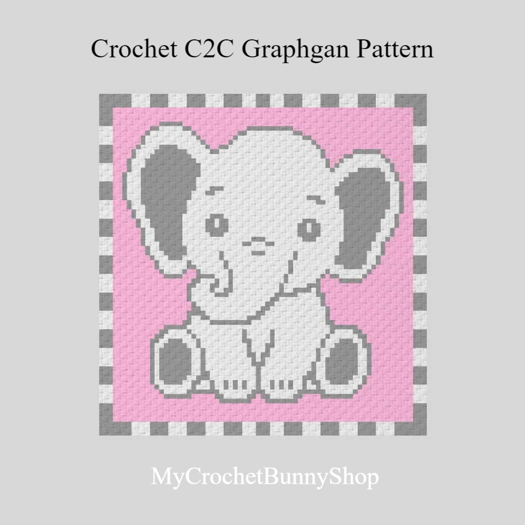 Crochet C2C Baby Elephant blanket pattern PDF Instant Downlo | Inspire ...