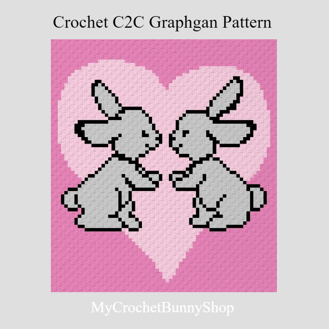Crochet C2C Lovely Bunnies graphgan blanket pattern PDF Down | Inspire ...