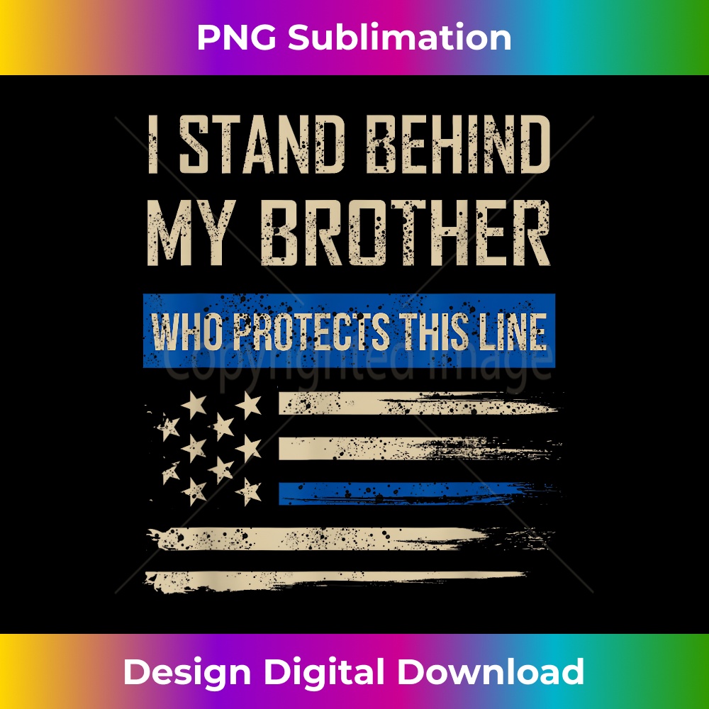 Law Enforcement Police Brother Family Blue Thin Line Flag - | Inspire ...