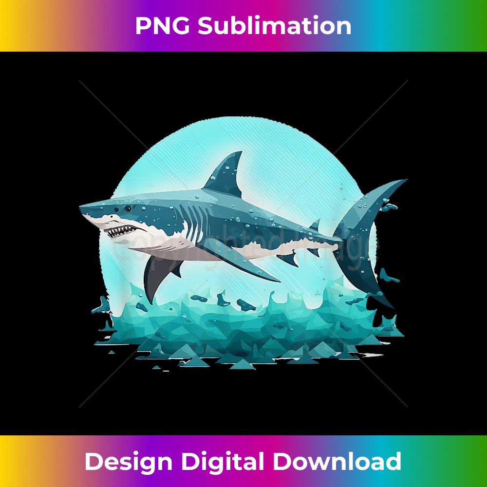 White Great Shark Open Ocean - Deluxe PNG Sublimation Downlo | Inspire ...