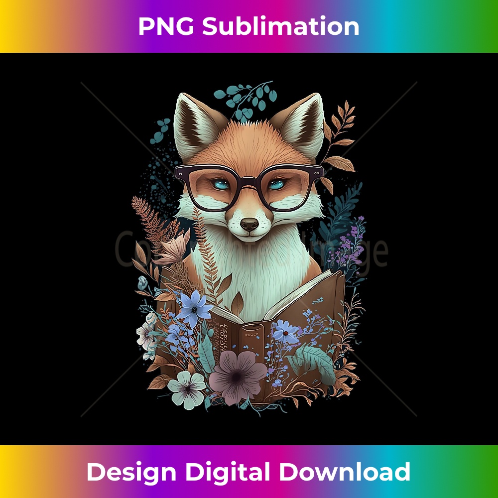 Cottagecore Fox Reading Book Aesthetic Wildflower Lover - Sl | Inspire ...