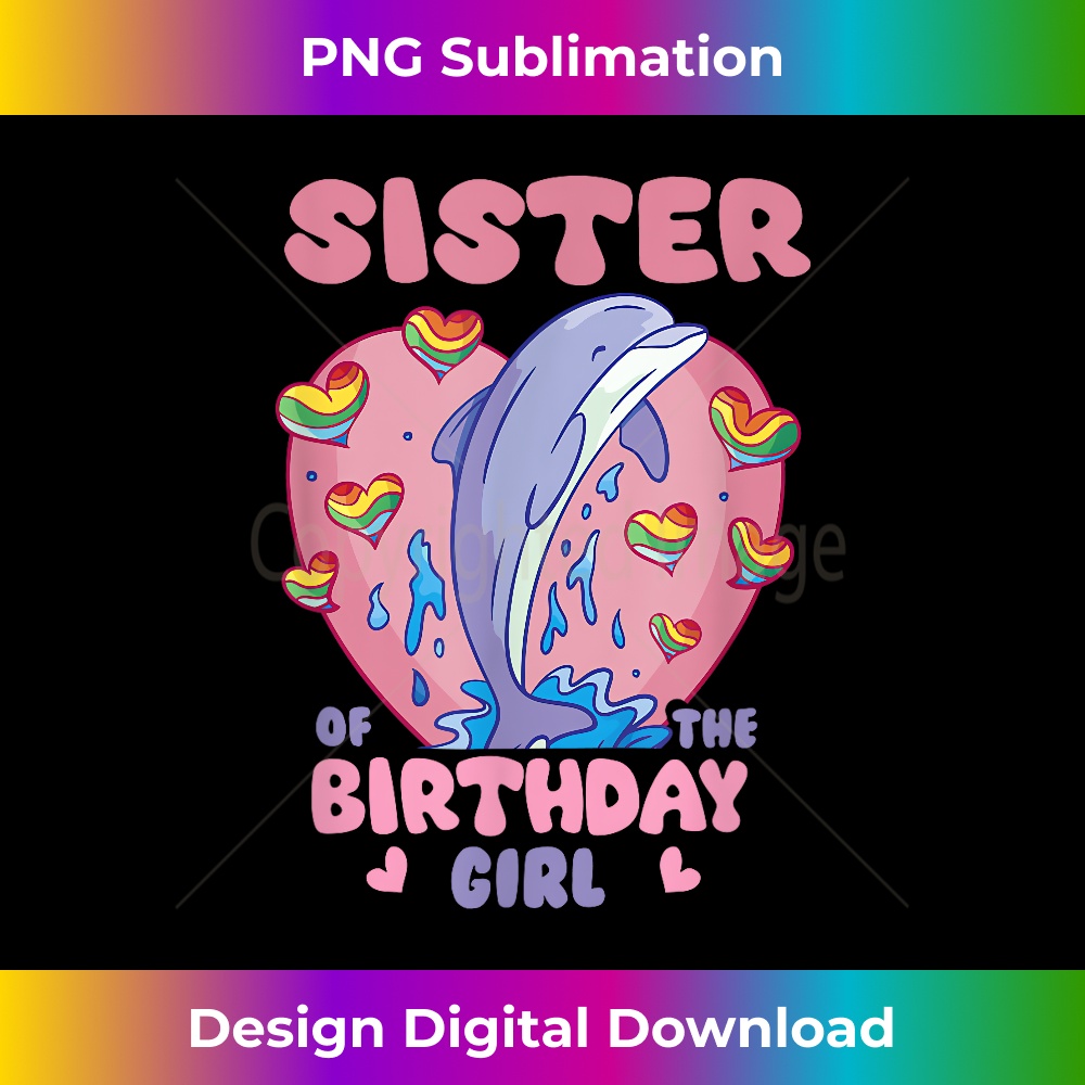 Sister Of The birthday girl dolphin Matching Family Sea - Ch | Inspire ...