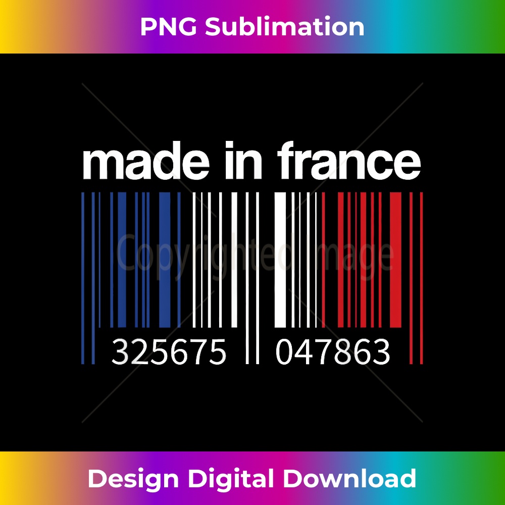 France Flag Barcode Made in France Paris French - Artisanal | Inspire ...