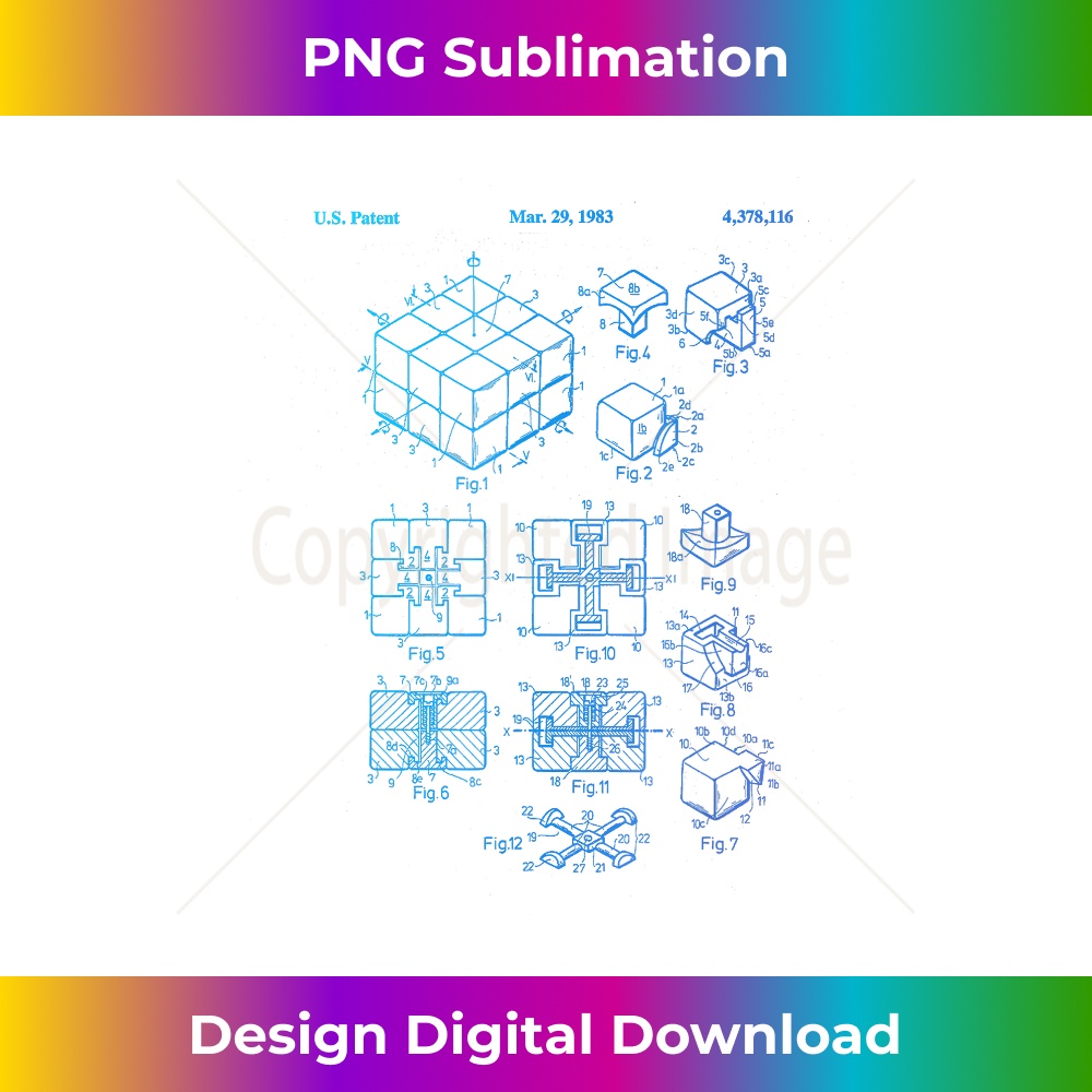 Competitive Puzzle Cube Rubik Patent Speed Cubing Retro Math | Inspire ...