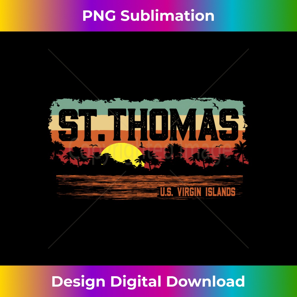 Vintage Sunset St. Thomas USVI - Sophisticated PNG Sublimati | Inspire ...
