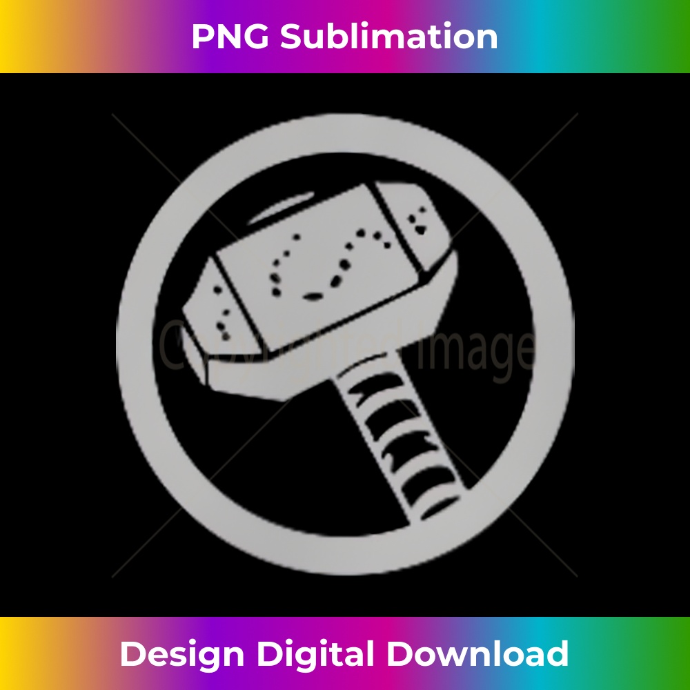 Marvel Thor Mjolnir Grey Scale Left Chest Pocket Logo - Luxe | Inspire ...