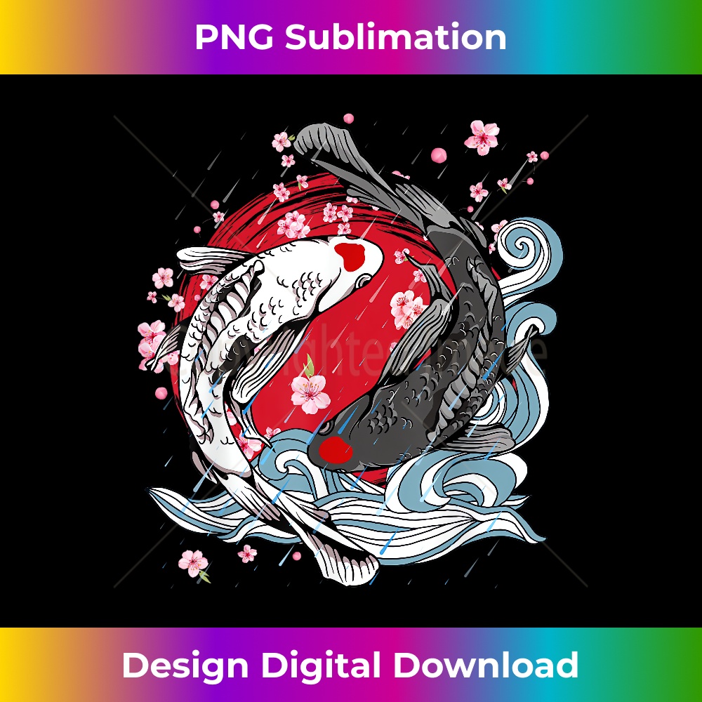 Japanese Koi Fish Tattoo Zen Red Circle Vintage - Urban Subl | Inspire ...